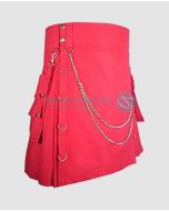 Red Fashion Wedding Kilt