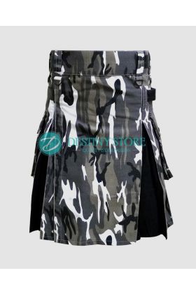 Blue Tiger Stripe Camo Fashion Kilt