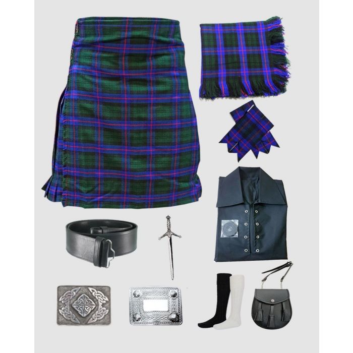9 Pieces Armstrong Tartan Kilt Outfit