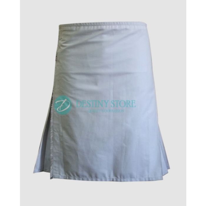 All White Scottish Utility Kilt