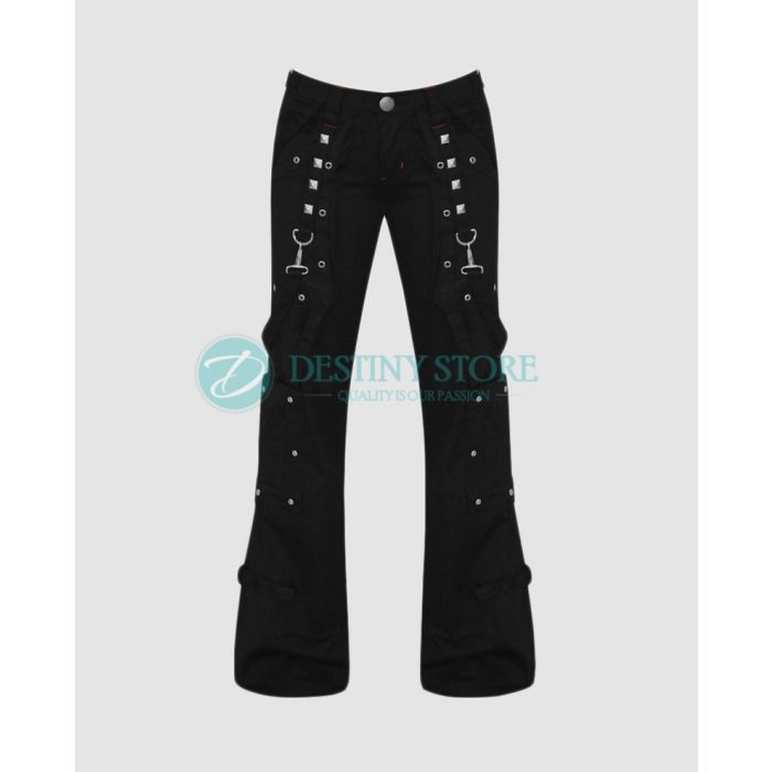Black Gothic Fashion Woman Pants