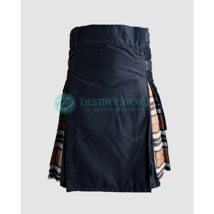 Camel Thompson Tartan Hybrid Kilt
