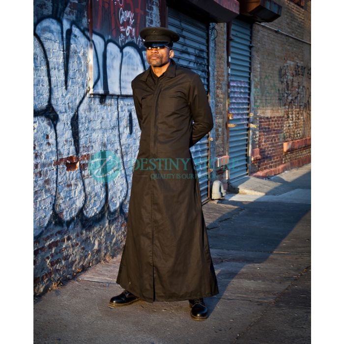 Neo Matrix Long Trench Coat