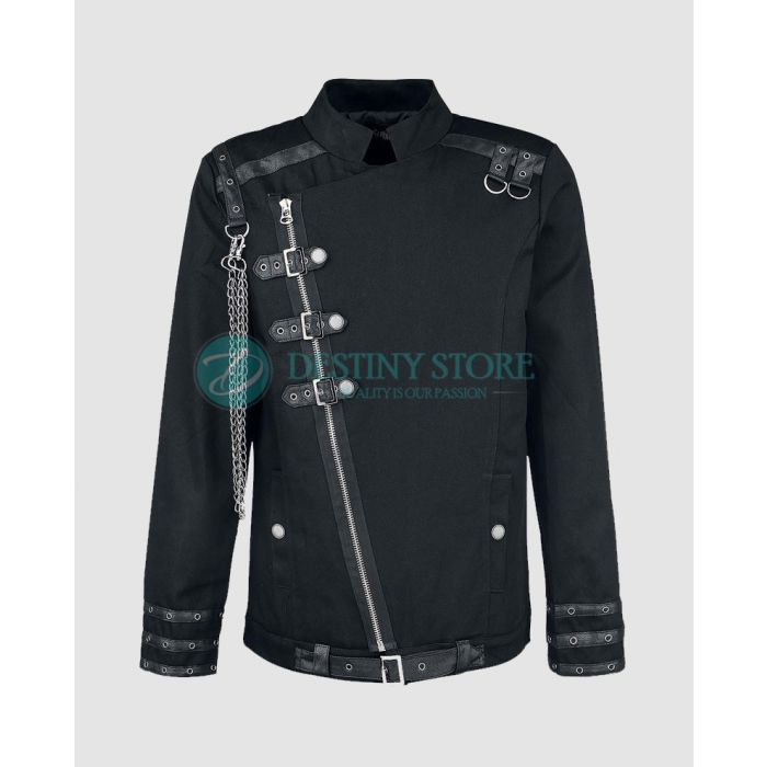 Multi Buckle Men Gothic Jacket