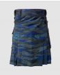 Blue Tiger Stripe Camo Fashion Kilt